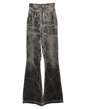 Rick Owens High Waisted Flare Jeans - Charcoal