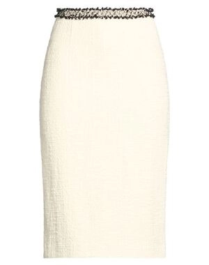 INES DE LA FRESSANGE PARIS Woman Midi Skirt Ivory Size 4 Cotton