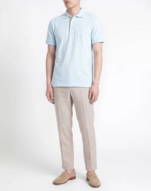 Burberry Polo Shirt Sky Size Cotton, Elastane