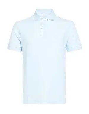 Burberry Polo Shirt Sky Size Cotton, Elastane