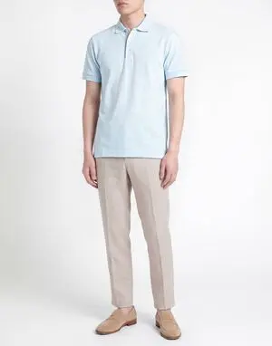 Burberry Polo Shirt Sky Size Cotton, Elastane