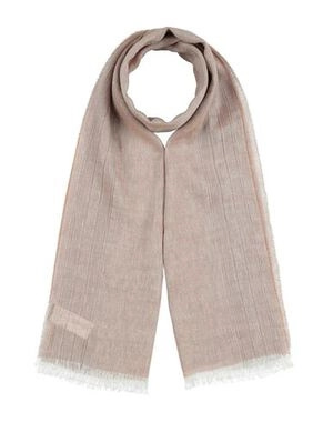 Peserico Scarf Linen, Cashmere, Viscose, Metallic Polyester - Beige