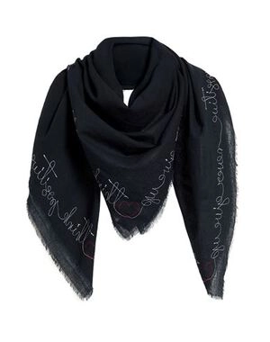 Faliero Sarti Scarf Sand Cotton, Polyester - Black