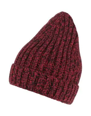 Alpha Studio Beanie In Midnight Wool - Red