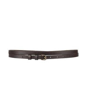Aspesi Leather Skinny Belt - Brown