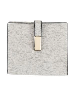 VALEXTRA Woman Wallet Cream Size - Calfskin Light Grey