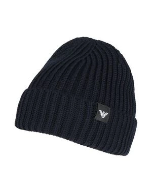 Emporio Armani Hat Midnight Size Virgin Wool - Blue