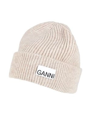 GANNI Hat Size Wool, Recycled Wool, Recycled Polyamide - Beige