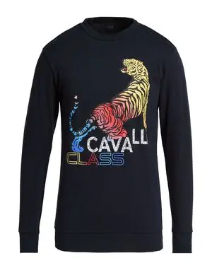 Roberto Cavalli Sweatshirt Midnight Size Cotton, Polyester