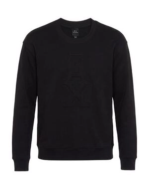 Armani Exchange Cotton Elastane Crewneck Sweatshirt - Black