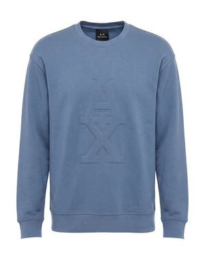 Armani Exchange Cotton Elastane Crewneck Sweatshirt - Blue