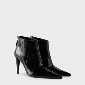GIUSEPPE ZANOTTI Eel Skin Ankle Boots With Stiletto Heel