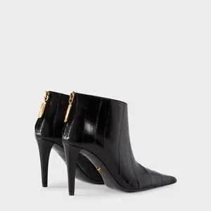 GIUSEPPE ZANOTTI Eel Skin Ankle Boots With Stiletto Heel