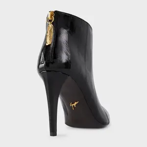 GIUSEPPE ZANOTTI Eel Skin Ankle Boots With Stiletto Heel