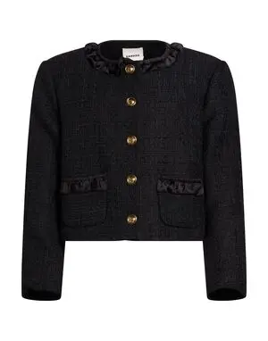 Sandro Tweed Ruffle Jacket