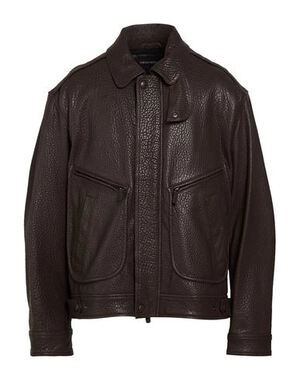 Emporio Armani Jacket Chocolate Size Lambskin - Brown