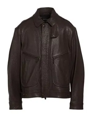 Emporio Armani Jacket Chocolate Size Lambskin