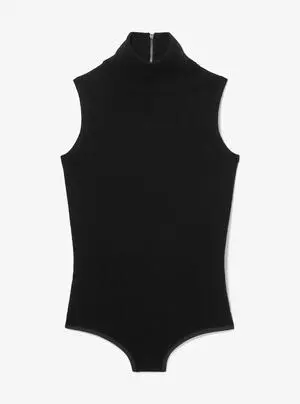 Michael Kors Cashmere Blend Turtleneck Bodysuit In Size By