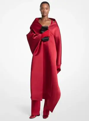 Michael Kors Double Silk Satin Opera Shawl
