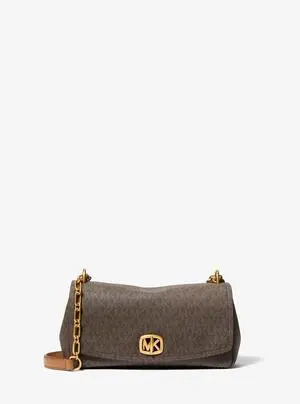 Michael Kors Bryant Small Signature Logo Convertible Shoulder Bag - Brown
