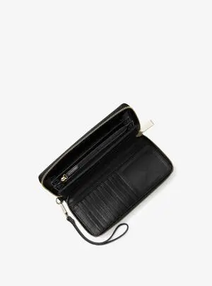 Michael Kors Leather Continental Wristlet In By