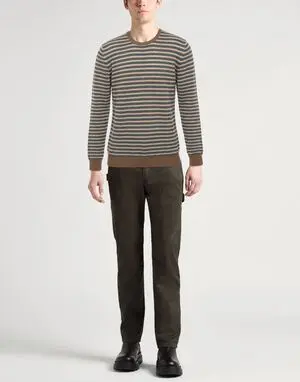 MOORER Striped Cotton Crewneck Sweater