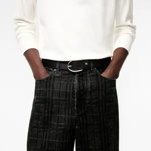 Burberry Leather Belt With Oval Buckle