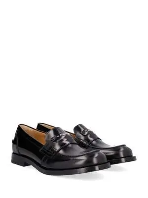 Fendi Ateneo Loafer In Brushed Calfskin - Black