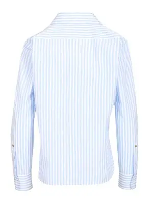 Max Mara Striped Cotton Poplin Shirt