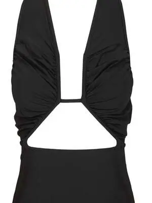 Rick Owens Halter Cut Out One-piece Swimsuit