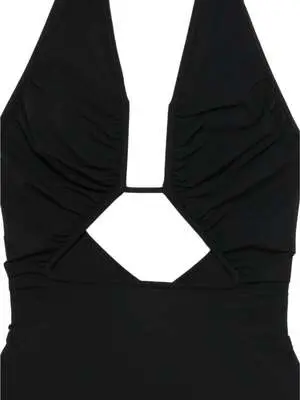 Rick Owens Halter Cut Out One-piece Swimsuit