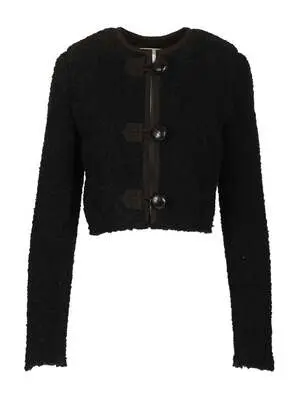 Isabel Marant Étoile Isabel Marant Gradilia Cropped Bouclé Jacket Black