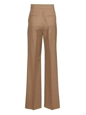 Max Mara Wool Twill Pleated Trousers