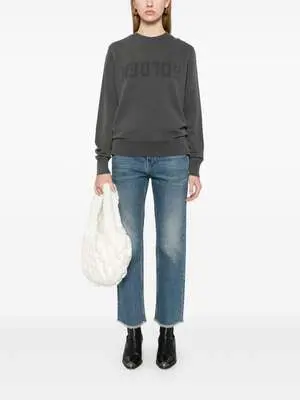 GOLDEN GOOSE Cropped Flare Jeans With Double Star Detail