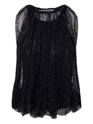 Sportmax Crystal Mesh Top - Black