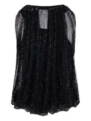 Sportmax Crystal Mesh Top - Black