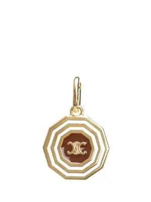 Celine Triomphe Decagon Medal Charm - Gold