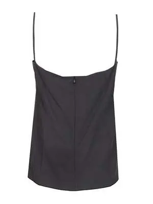 Max Mara Silk Canvas Top - Blue