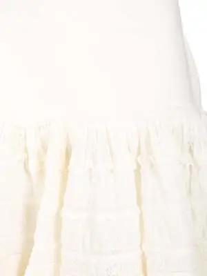 Alaïa Crinoline Wool Mini Skirt With Ruffles
