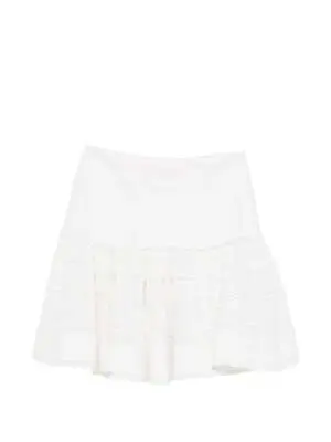 Alaïa Crinoline Wool Mini Skirt With Ruffles