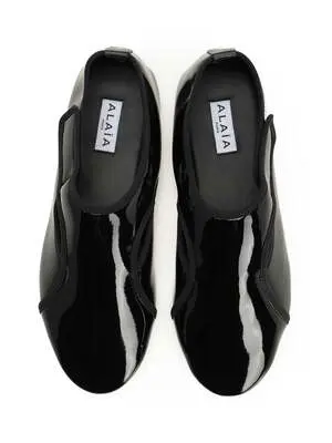 Alaïa Patent Leather Slippers - Black
