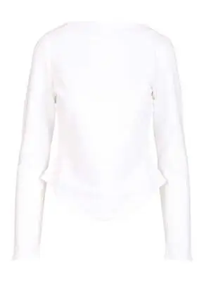 Alaïa Long-sleeved Cotton Jersey T-shirt - White