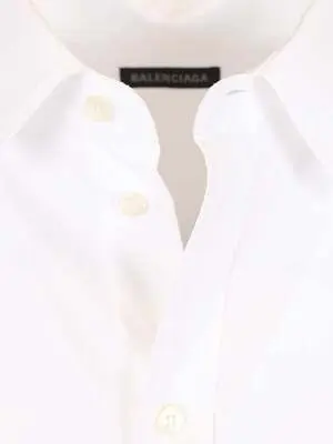 Balenciaga Cotton Blend Oversized Long Sleeve Shirt
