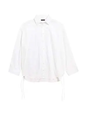 Balenciaga Cotton Blend Oversized Long Sleeve Shirt