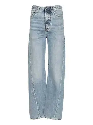 TOTEME Twist Seam Straight Leg Jeans - Blue