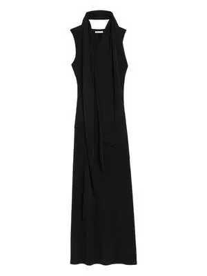 AMI Paris Long Jersey Crepe Dress - Black