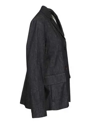 Max Mara Leone Stretch Denim Jacket - Blue
