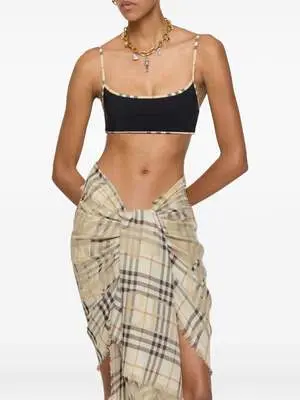 Burberry Bikini Top With Checked Edges