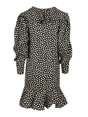 Chloé Long Sleeve Polka Dot Mini Dress