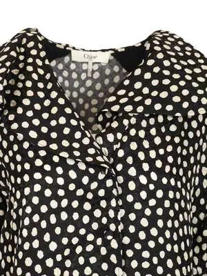 Chloé Long Sleeve Polka Dot Mini Dress